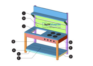 Kid's Backyard Mud Kitchen DIY Plans - Build Blueprint